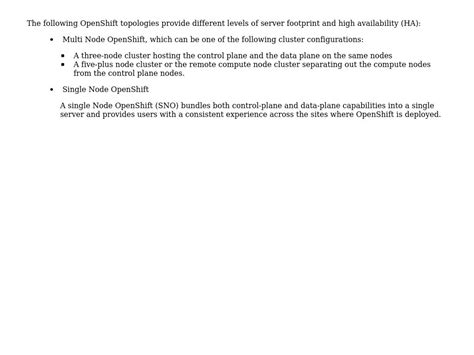 Openshift Topologies Red Hat Openshift Container Platform 4 10 On