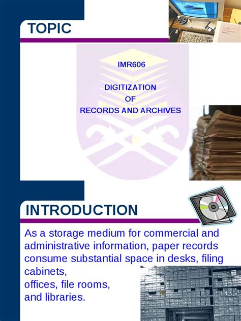 Week 1 6 Digitization Of Archives And Records Pdf Compact Disc Image Scanner