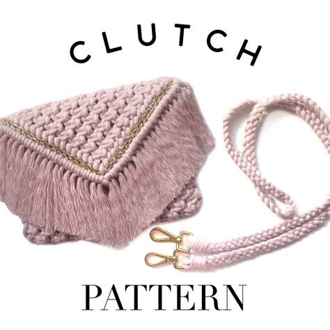 Macrame Clutch Patterntutorial Straps And Weaving Detail Macrame