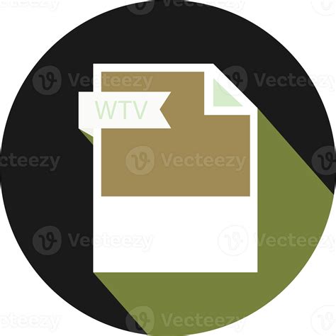 Wtv File Format Icon And Black Shadow Circular Shape 57912778 Png