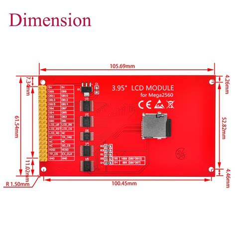 Osoyoo 395 Inches 16bit Tft Touch Screen Sd Card Socket For Arduino M