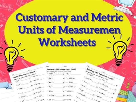 Measurement Conversions Activities Worksheets Teaching Resources