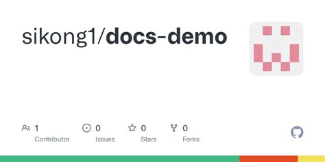 Github Sikong1docs Demo