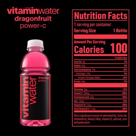 Vitaminwater Power C Electrolyte Enhanced Water W Vitamins