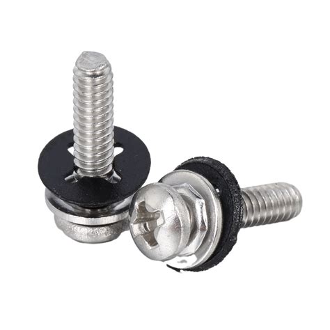 Staniless Steel Pan Head Sems Screw With Square Cone Washer Nylon