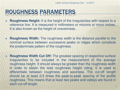 PPT Lab 5 Surface Roughness Test PowerPoint Presentation ID 505423