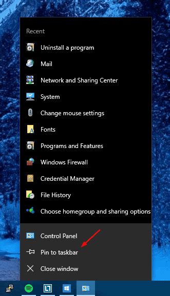 Windows 10 Tip How To Pin Control Panel To The Taskbar NEXTOFWINDOWS COM