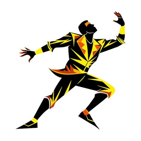 Premium Vector A Man Dancing Vector Illustration