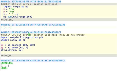 ein python src block produces results as [ ] after org mode export · issue 576 · millejoh