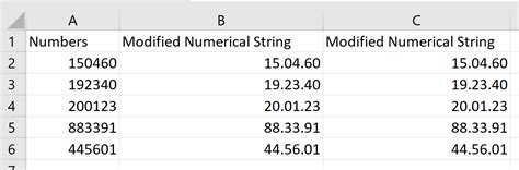 how to insert a dot between numbers in excel sheetaki