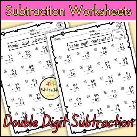 Double Digit Addition And Subtraction Worksheets With And Without Regrouping Bundle Made By Teachers
