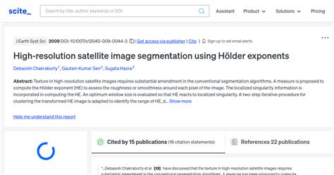 High Resolution Satellite Image Segmentation Using Hölder Exponents