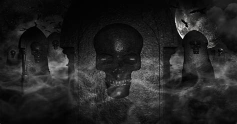 묘지 삭제 표시 두개골과 흐린 밤 하늘 배경에서 스타의 전체 할로윈 개념 3d 그림 10월에 대한 스톡 사진 및 기타 이미지 10월 3차원 형태 가을 Istock