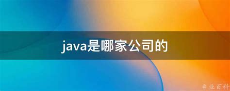 Java是哪家公司的 业百科 Java是哪家公司的 业百科