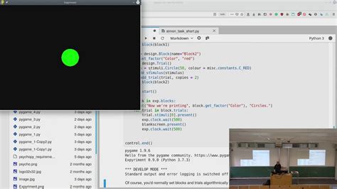 Scientific Programming In Python 2019 Lecture 102 Creating Experiments Youtube