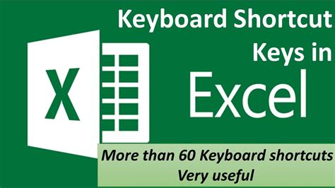 Ms Excel Keyboard Shortcuts Most Useful Excel Keyboard Shortcuts