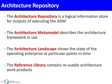 TOGAF Classroom Series M Architecture Repository PPT