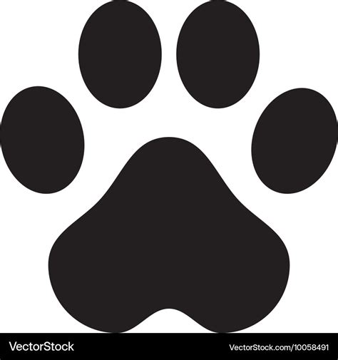 Paw Print Icon Royalty Free Vector Image Vectorstock