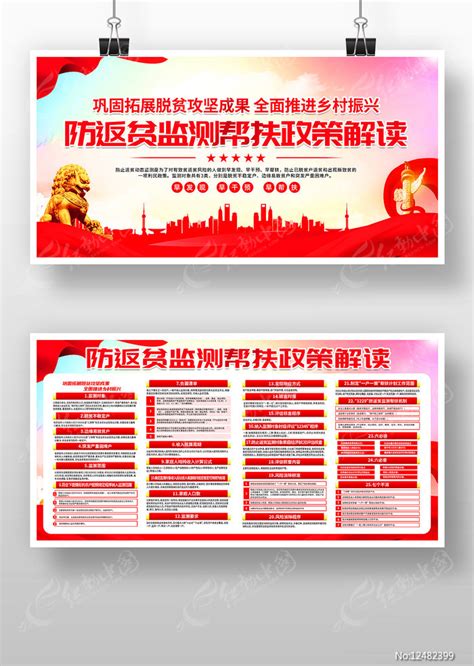 防返贫监测帮扶政策解读展板图片下载红动中国