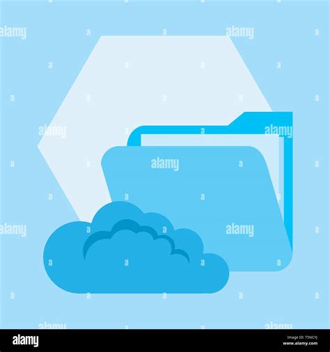 Cloud Computing File Cyber Security Vector Illustration Stock Vector