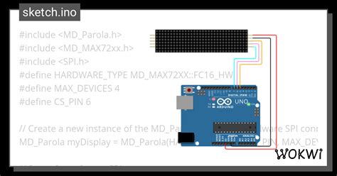 Max7219 Wokwi Esp32 Stm32 Arduino Simulator