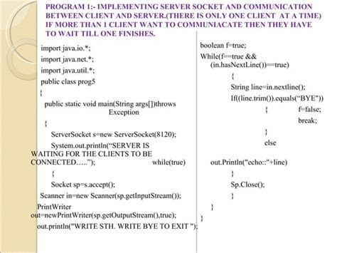 Networking And Socket Programming In Java Ppt