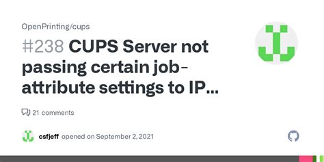 Cups Server Not Passing Certain Job Attribute Settings To Ipp