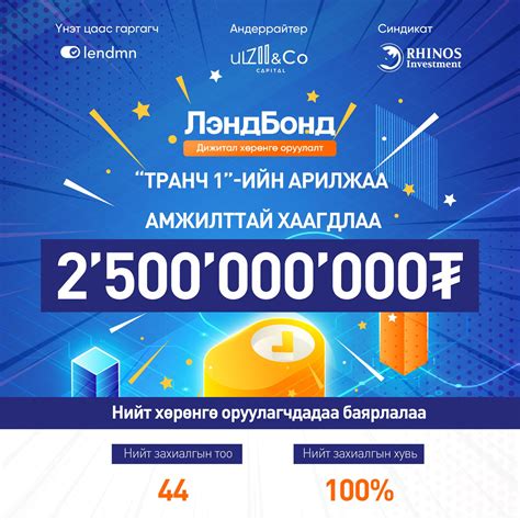 Дижитал хөрөнгө оруулалт “ЛэндБонд” ын “Транч 1” анхдагч зах зээлийн арилжаа амжилттай хаагдлаа