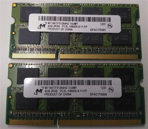 Ram Ddr3l Pc3l Micron 2x4gb 8gb 1333mhz 10600s 7891117157 Ram Ddr3l Pc3l Micron 2x4gb 8gb 1333mhz 10600s 7891117157