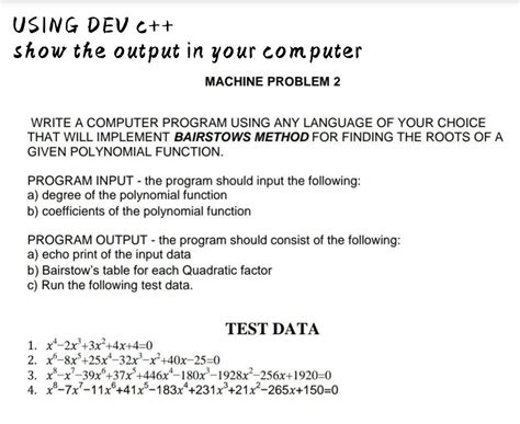 Solved USING DEV C Show The Output In Your Computer Chegg