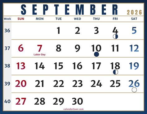 September 2026 Calendar Events Printable Calendar Hub