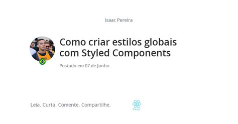como criar estilos globais com styled components