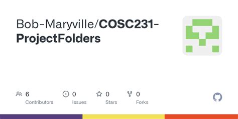 GitHub Bob Maryville COSC231 ProjectFolders