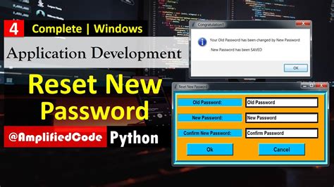 4 Reset New Password App Project Code Tkinter Python Gui Design Tutorial Python
