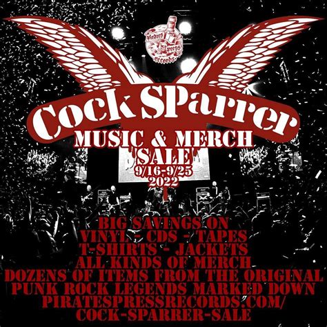 Massive Cock Sparrer Sale On Music And Merch Save On 100 Items Now Pirates Press Records