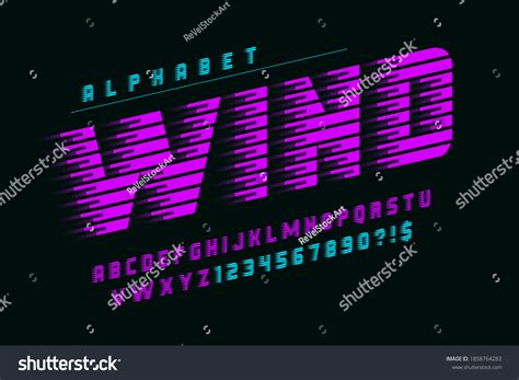 Dynamic Alphabet Design Letters Numbers Vector Stock Vector Royalty Free Shutterstock