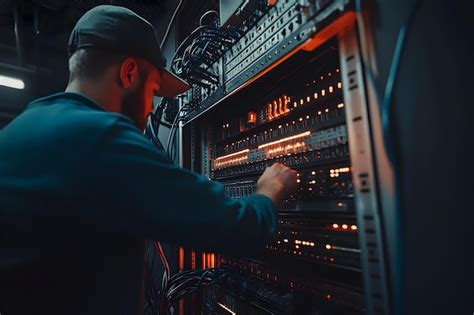 Technicians Installing New Server Rack In Tech Company S Digital Infrastructure Server Room