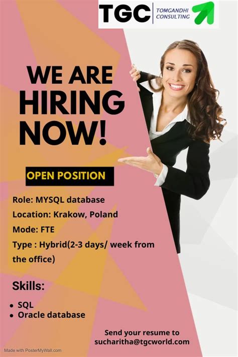 Sucharitha R On Linkedin Mysqldb Krakow Poland Fte Hybrid Sql Database Rdbms Sla