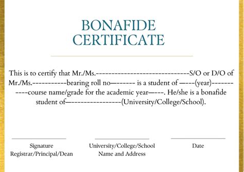 Bonafide Certificate Meaning Application Uses And Format Giis Ahmedabad