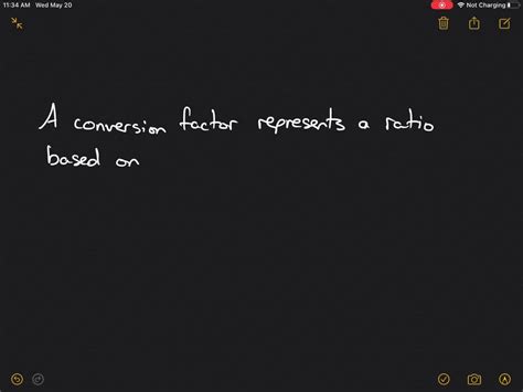 Solveda Represents A Ratio Based On An Equivalence Statement Between Two Measurements