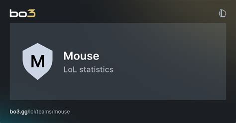 Mouse LoL Stats Team Standings Match Statistics