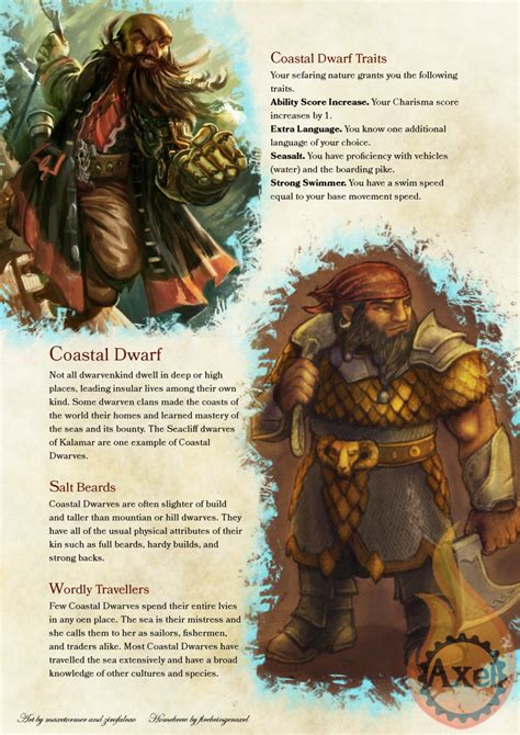 Firebringeraxels Creations — Coastal Dwarf Subrace Great For Dwarven Sailors