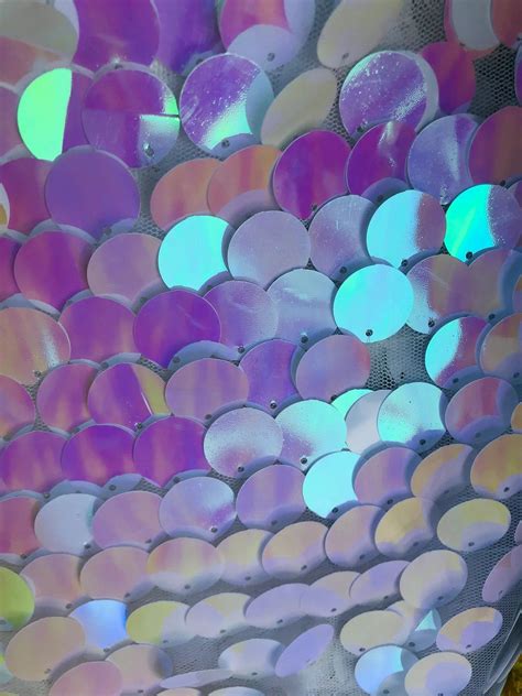 Circle Jumbo Paillette Sequins Lilac Iridescent Big Circle Hanging