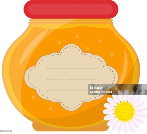 꿀 아이콘의 항아리 플랫 스타일 흰색 배경에 격리 벡터 일러스트레이션 클립 아트 0명에 대한 스톡 벡터 아트 및 기타 이미지 0명 디자인 바로 먹을 수 있는 Istock