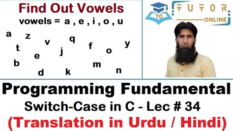 How To Find Out Vowels Through Switch Case Statement C Language