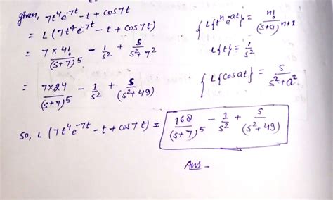 Solved Use The Accompanying Tables Of Laplace Transforms And