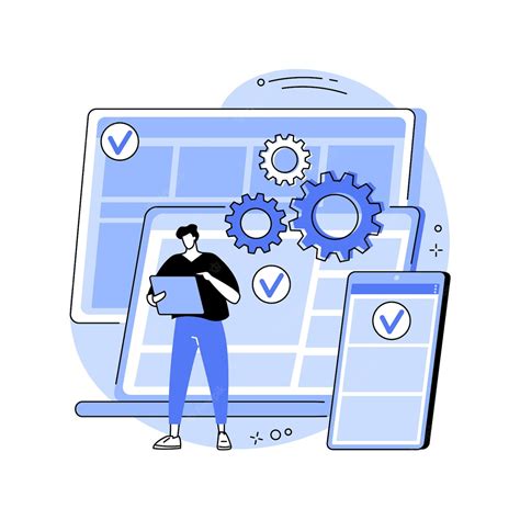 Premium Vector Crossplatform Development Abstract Concept Vector Illustration