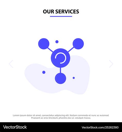 Our Services Atom Molecule Science Solid Glyph Vector Image