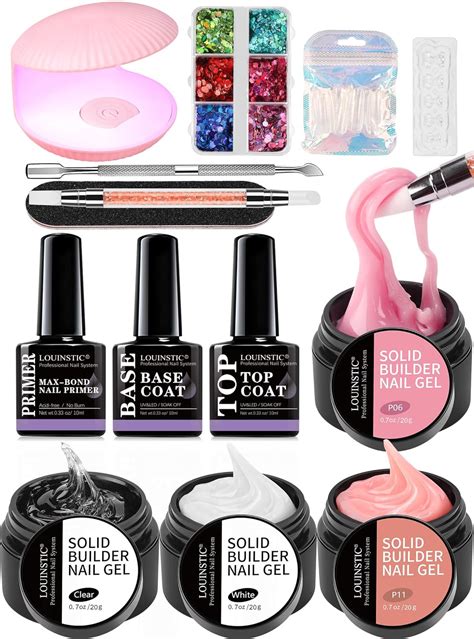 Louinstic Solid Builder Gel For Nails Non Sticky Builder