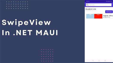 Swipe View In Net Maui Youtube